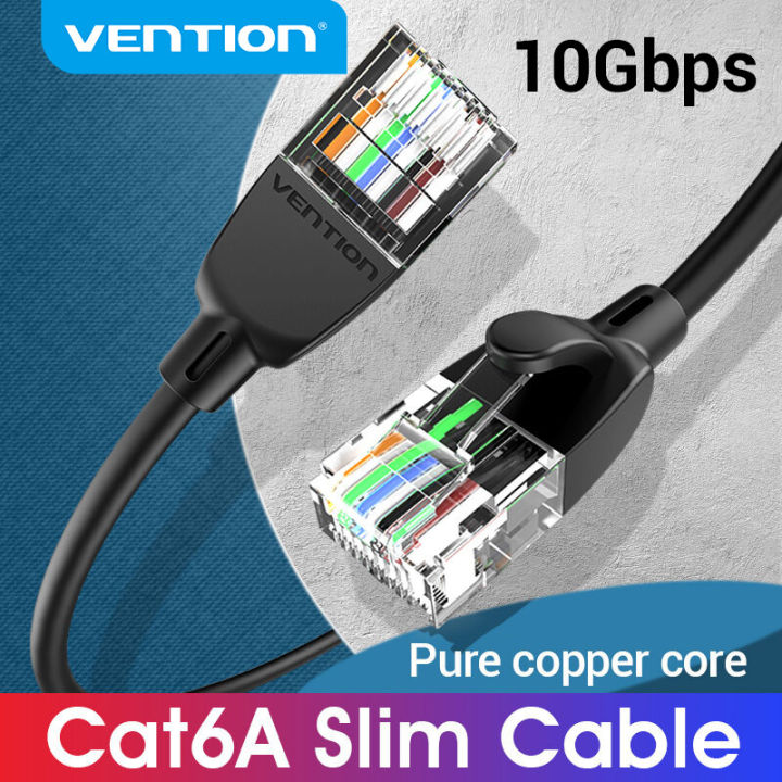 Vention Cat6A สายแลน สาย lan สั้น Ethernet Cable 10Gbps UTP RJ45 ตัวเชื่อมต่อ Slim Ethernet ...