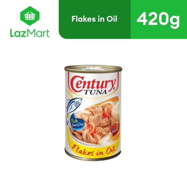 Century Tuna Flakes in Oil - Protein, Omega 3 DHA, No Preservatives ...