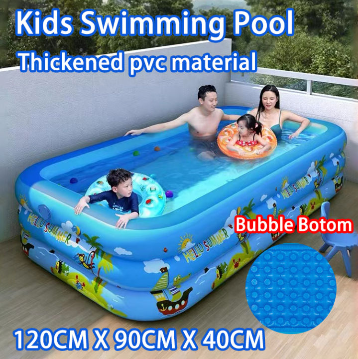 Inflatable Swimming Pool 1.2m Rectangular Durable Swimming Pool for ...