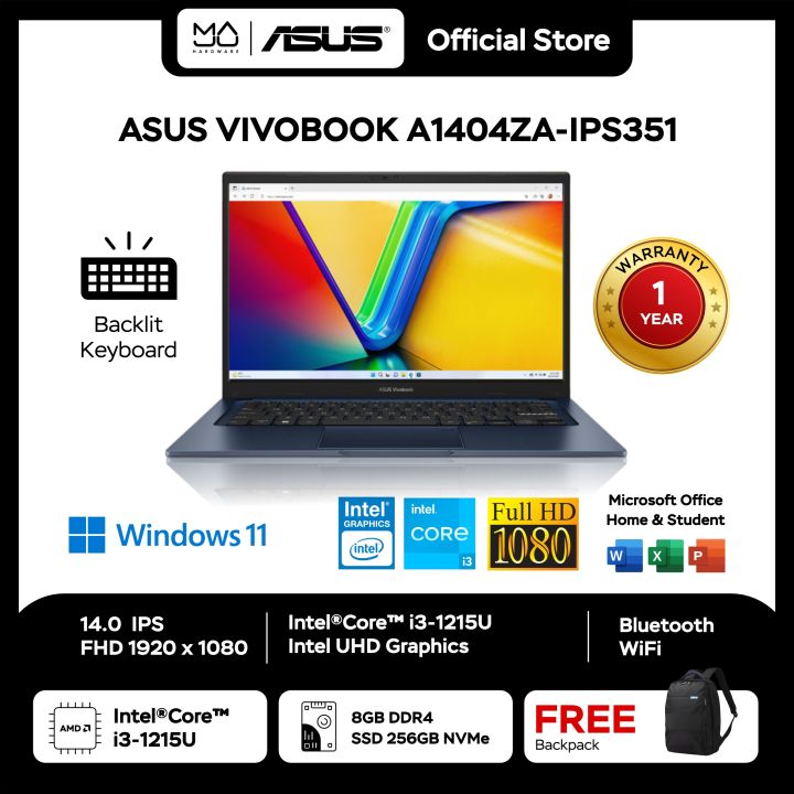 Laptop Asus Vivobook 14 A1404ZA IPS351 Intel i3 1215U 8GB SSD 512GB ...