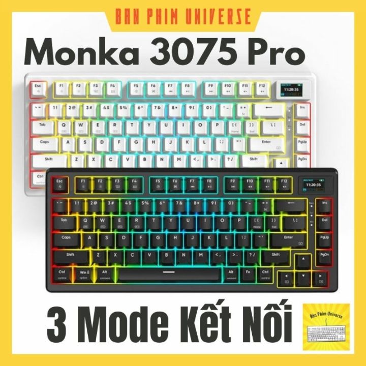 Monka 3075 Pro - bàn phím cơ không dây MONKA 3075 pro - Red Switch ...