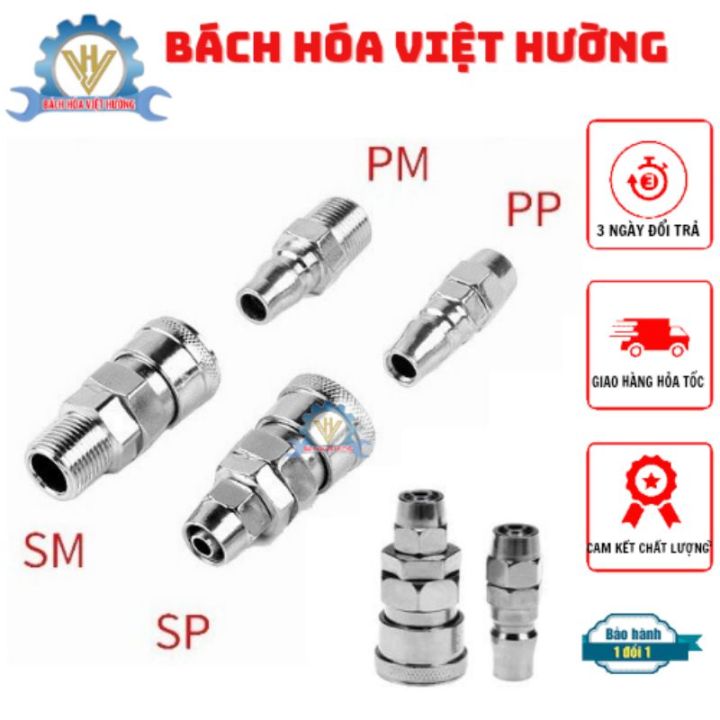 Khớp Nối Nhanh SP- PP Ống Nối Khí Nén 5x8mm 6.5x10mm 8x12mm Ống PU dây hơi,Đầu nối đực, cái GIÁ ...