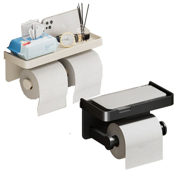 INCUBAT Wall-Mounted Toilet Paper Holder Rustproof Aluminum Alloy ...