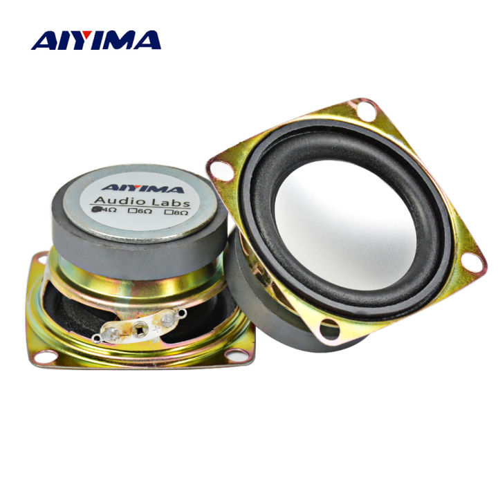 Aiyima 2 ชิ้น 2 "นิ้ว 4Ohm 3 วัตต์ลำโพงเต็มช่วงมินิแบบพกพาเสียงลำโพงสเตอริโอวูฟเฟอร์ลำโพงกล่อง ...