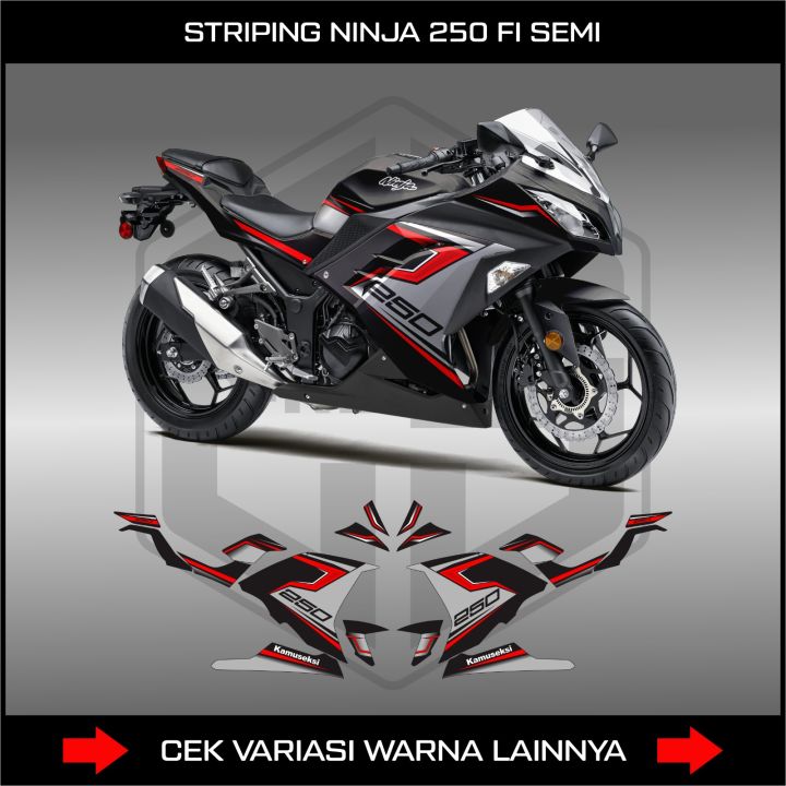 STIKER STRIPING KAWASAKI NINJA 250 FI OLD / STICKER DECAL NINJA 250 FI ...
