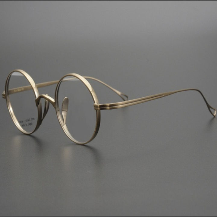 Pure Titanium Japanese Handmade Eyeglasses Men Vintage Round Frame ...