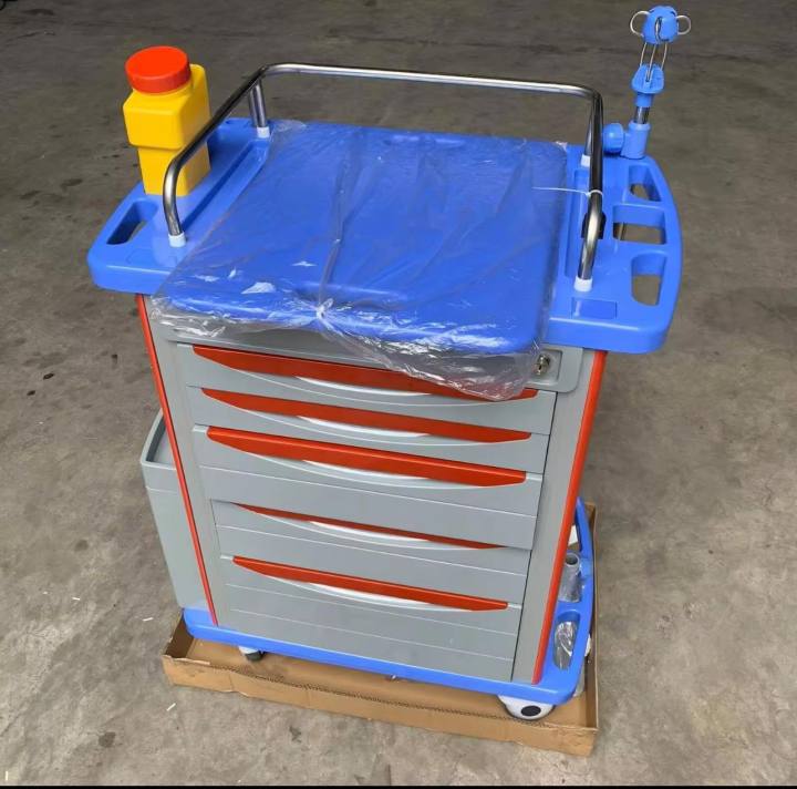 Emergency Cart, Trolley for Emergency Room with Complete Accessories ...