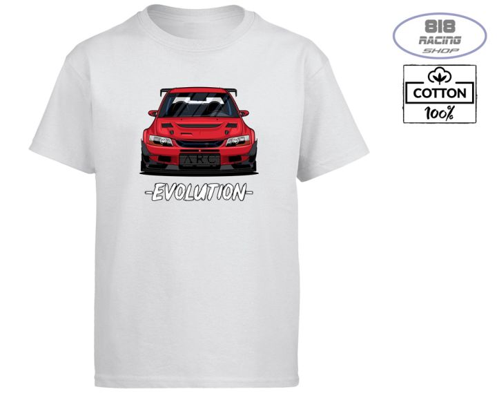 เสื้อยืด Racing เสื้อซิ่ง CAR [COTTON 100%] [MITSU EVOLUTION [2]] | Lazada.co.th