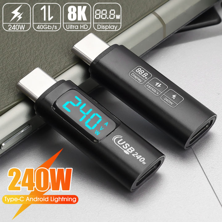 Essager USB C 3.0 OTG Adapter Type C To USB Type C PD 240W Digital ...