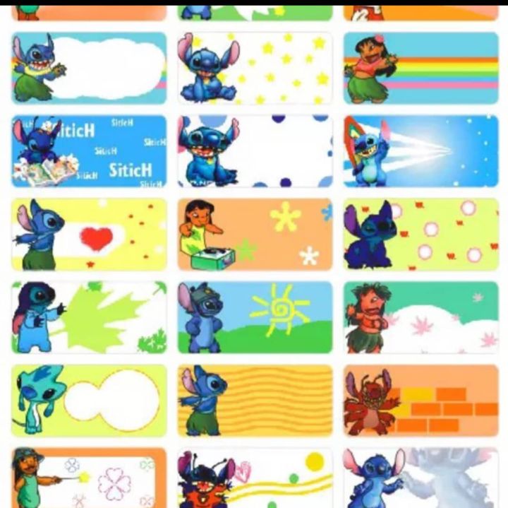 Lilo & Stitch Waterproof Name Sticker | Lazada