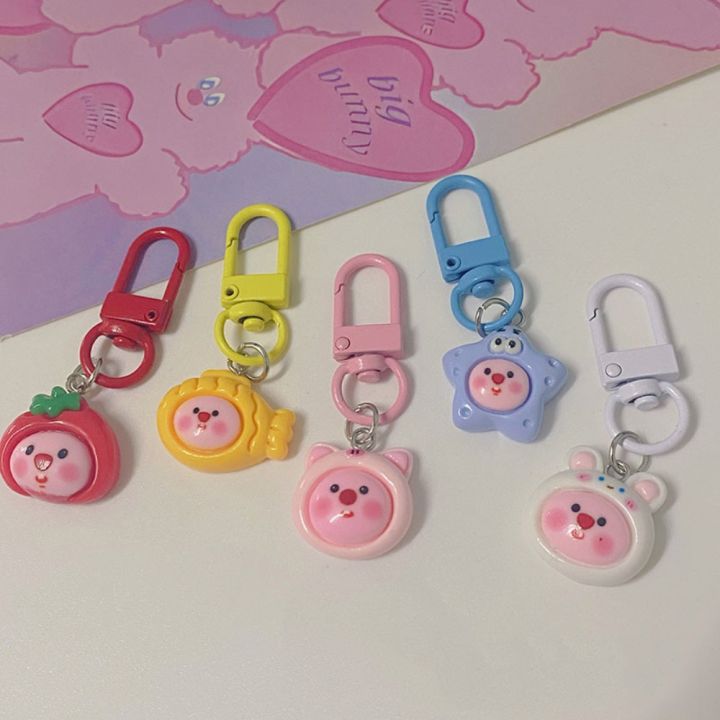 FLOW TOP Pink Beaver Pink Beaver Keychain Loopy Korean Style Cartoon ...