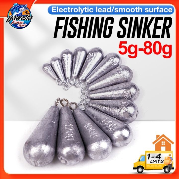 Hawesta Lead Fishing Sinker Fishing Shaped Weights Casting Sinkers ...
