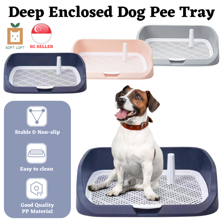 [SG STOCK] Deep Enclosed Dog Pee Tray Dog toilet Pet pee pad for dog ...