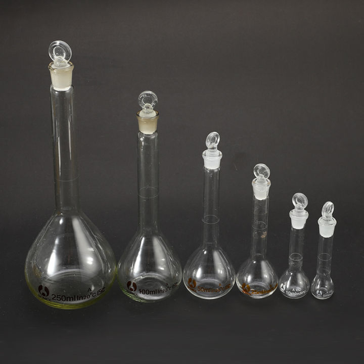 Clear Glass Volumetric Flask Glassware With Stopper Lab Chemistry 5ml ...