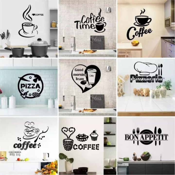 Cutting Sticker Coffee Kopi Cafe Stiker Dinding Kaca Murah | Lazada ...