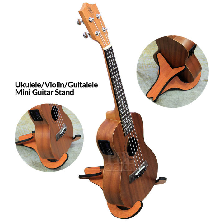 Mini Wooden Style Guitar/Ukulele Stand for Ukulele, Violin, Guitarlele ...