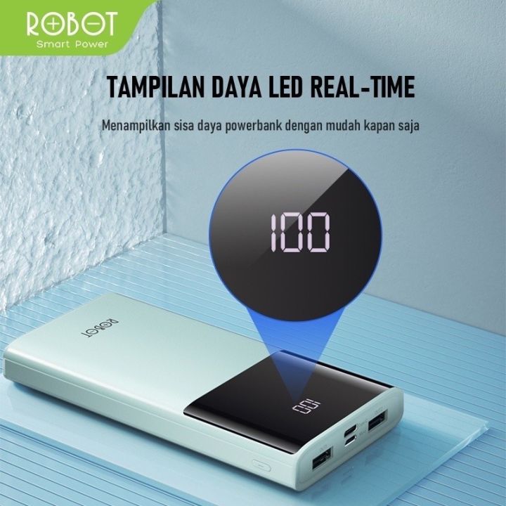 ROBOT RT190s Powerbank 10000mAh With LED Dual Input and Output Port ...