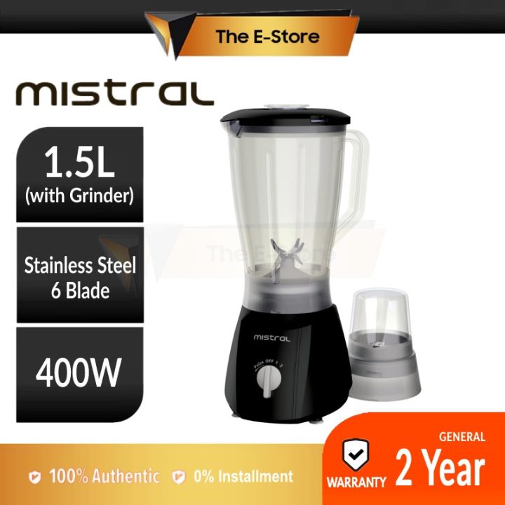 Mistral 1.5L Blender with Multipurpose Grinder | MBL1513 (Juicer Mixer ...