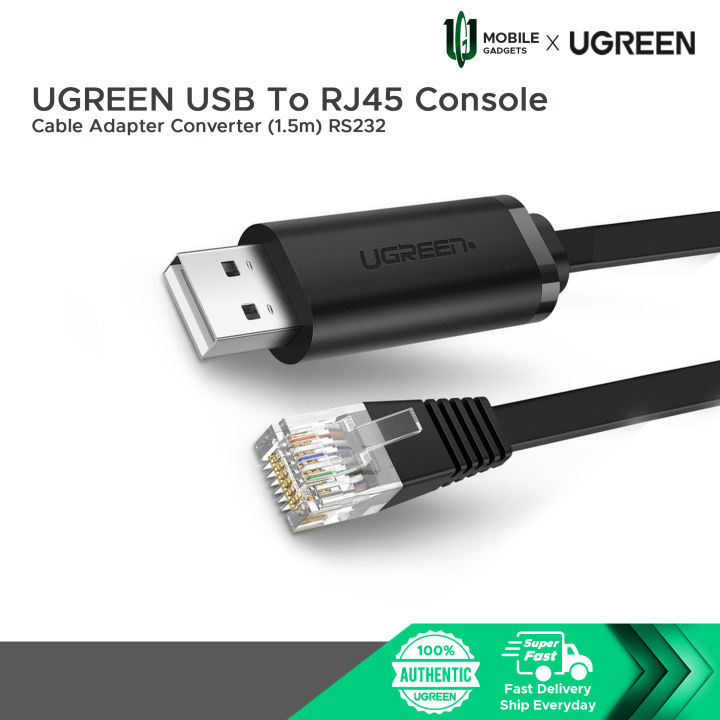 UGREEN USB To RJ45 Console Cable Adapter Converter (1.5m) RS232 | Lazada