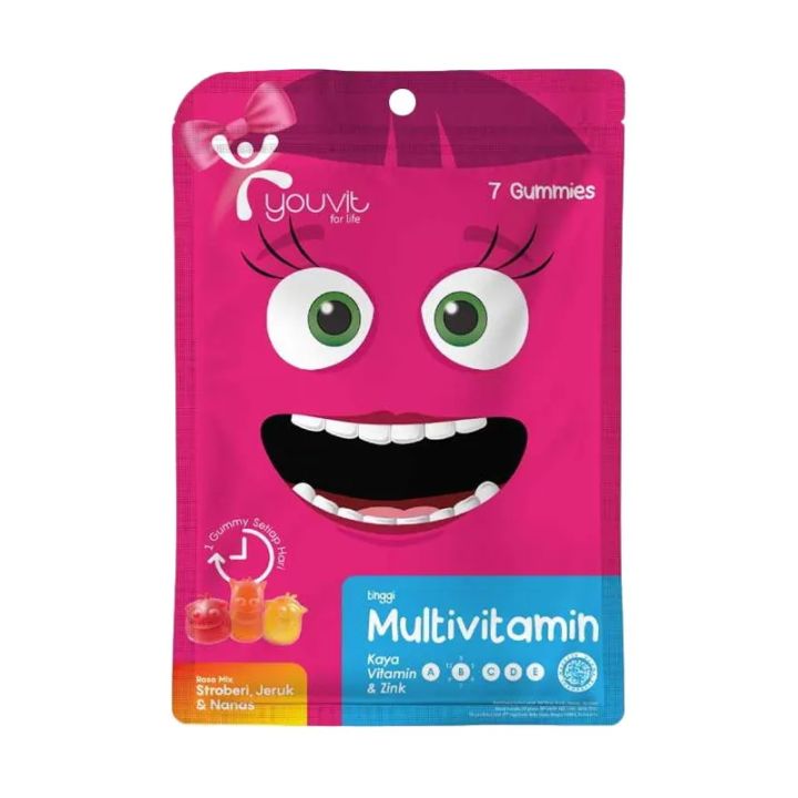 Youvit Multivitamin 7 & 30 Days Vitamin C, D, Zink, Sayur, Buah ...