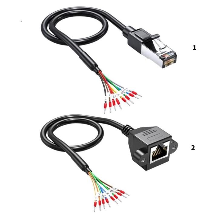 Heavy Duty RJ45 Male/Female To 8Pin Serial Connection Line Industrial ...