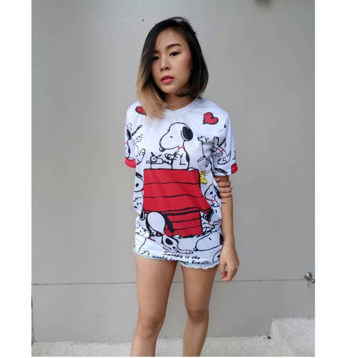 copper_cop เสื้อยืด ผ้าโพลีเอสเตอร์ พิมพ์ลาย การ์ตูน | Lazada.co.th