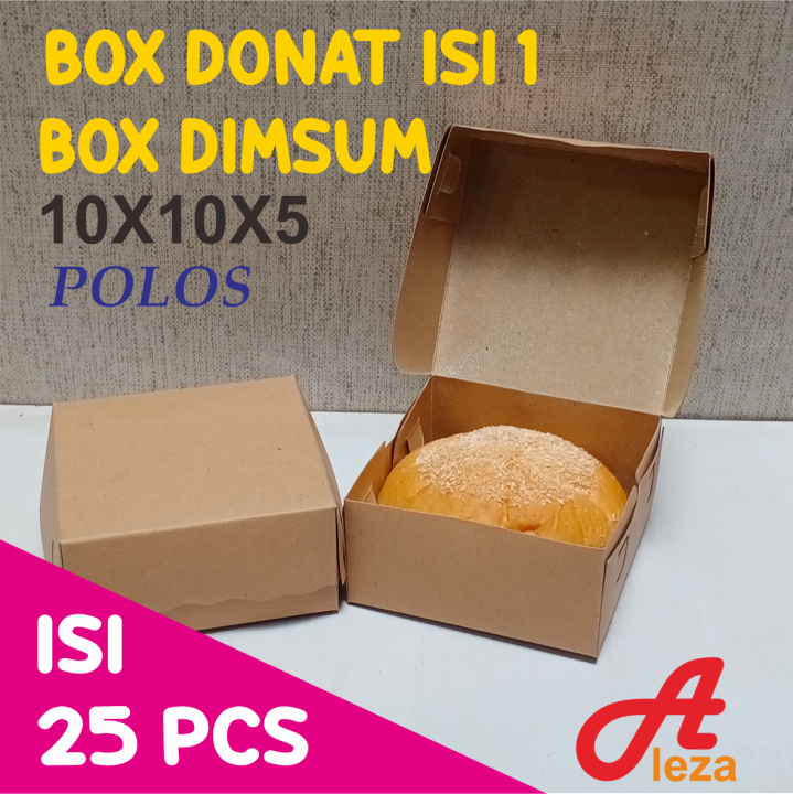 Box kue 10x10/Box donat isi 1/Box dimsum/box kueh isi 25 Pcs | Lazada ...
