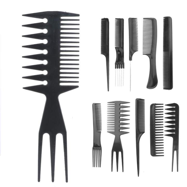 10pcs Haircut Styling Comb Set Professional Anti-Static Hairdressing ...