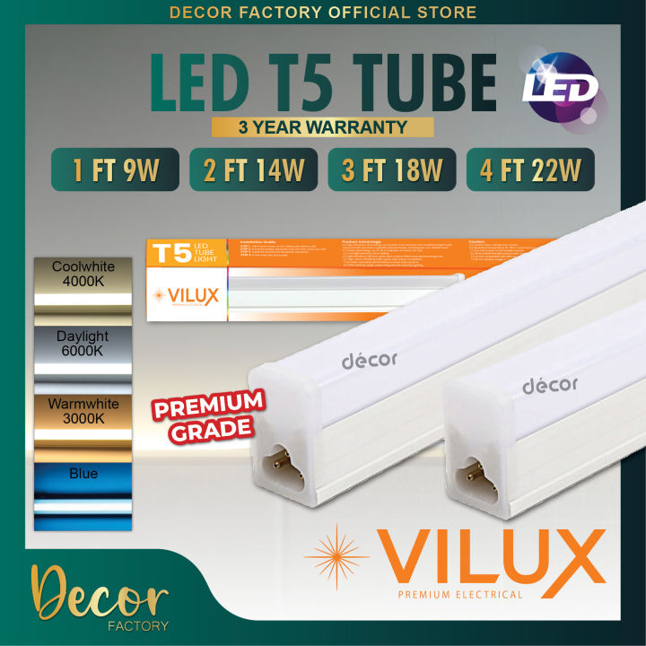 PREMIUM LED T5 Tube Light LED T5 Tube Drop Curve Ceiling Light T5 Light Lampu Plaster Siling ...