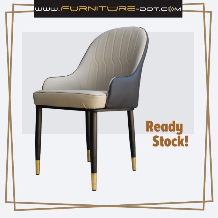 Nordic Luxury Dining Chair with Backrest / Dressing Chair/ Kerusi Makan ...