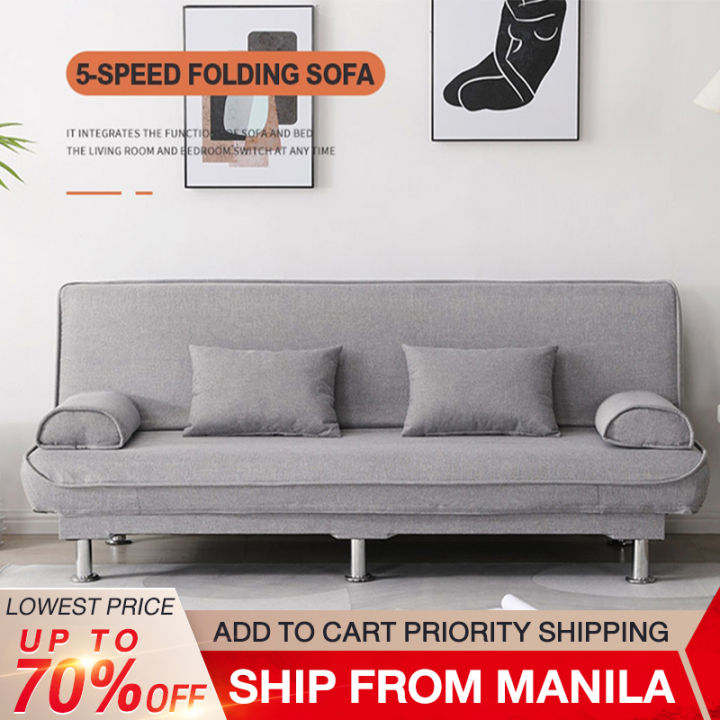 BAIERDI Multifunctional folding sofa bed dual-purpose fabric sofa ...