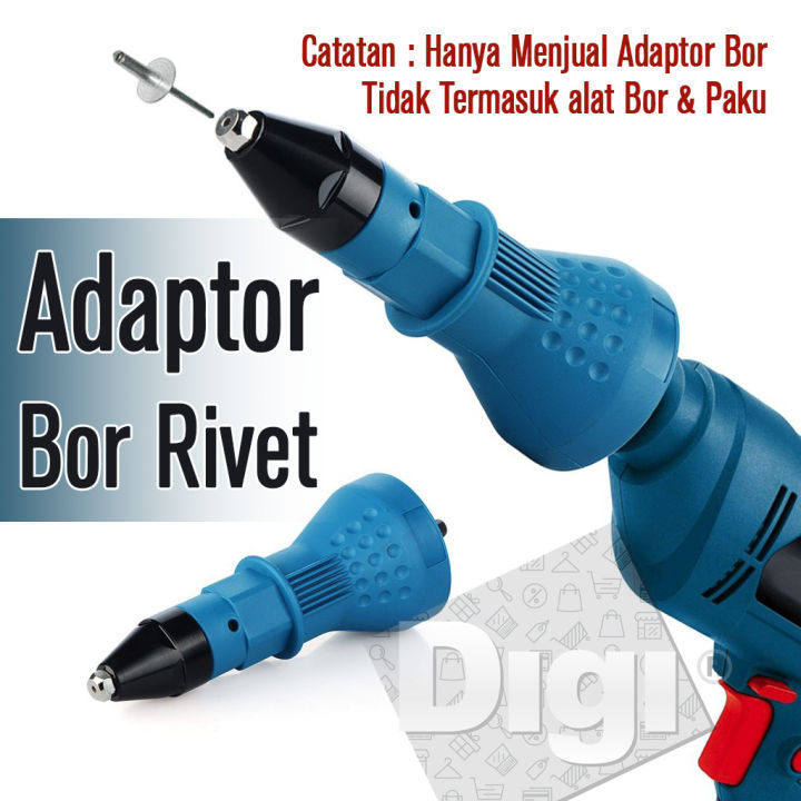 Adaptor converter Gun Bor listrik Kepala Tang Paku Rivet Tangan ...