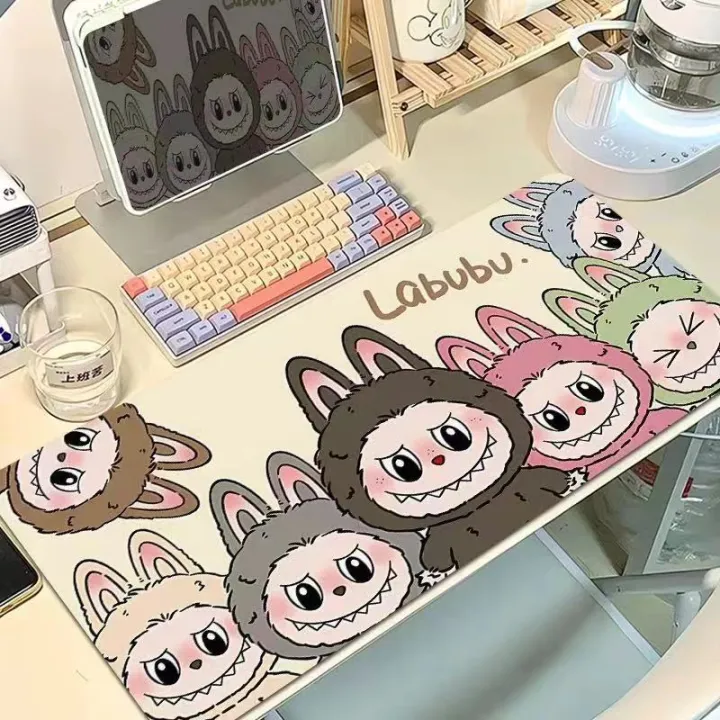 พร้อมส่งจากไทย แผ่นรองเมาส์ 80x30 ซม. ลายการ์ตูน ลาบูบู้ Labubu Mouse ...