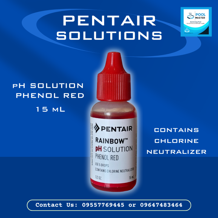 PENTAIR PHENOL RED SWIMMING POOL TEST KIT REAGENT R161018, (15 ml ...