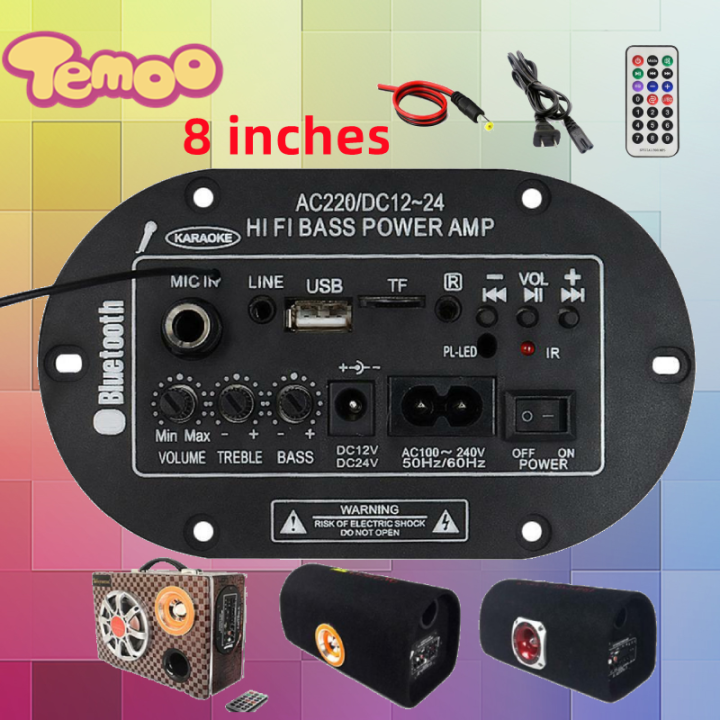Temoo Bluetooth Subwoofer Amplifier Audio Board Microphone Bluetooth ...