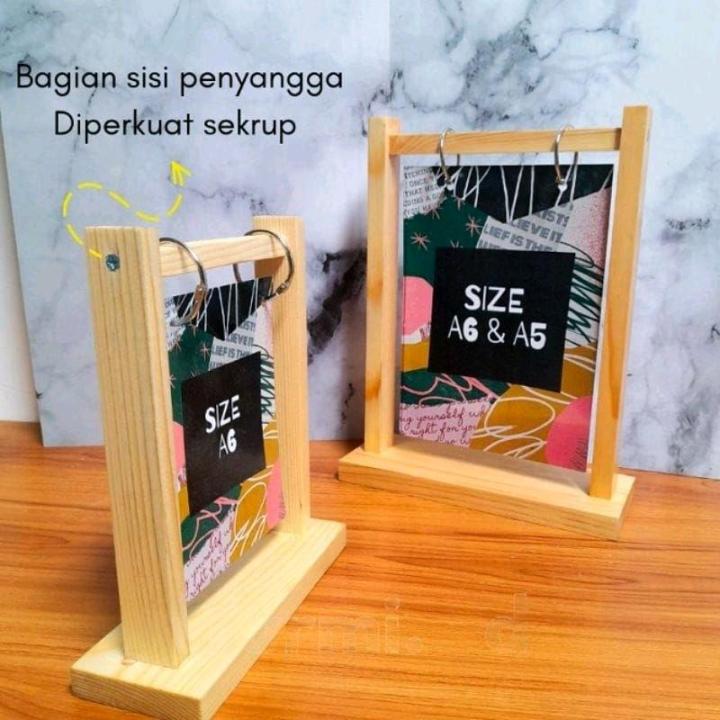 Stand Gantungan Menu Promo Nomor Meja Kalender Kayu Resto Caffe ...