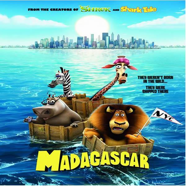 Madagascar 1-4 children's English original sound cartoon dvd disc ...