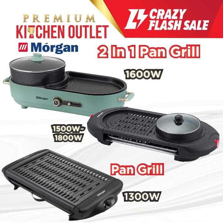 Morgan 2 In 1 Pan Grill w 2.5L Pot MPG-DB899NS | 1800W MPG-DA898NS ...