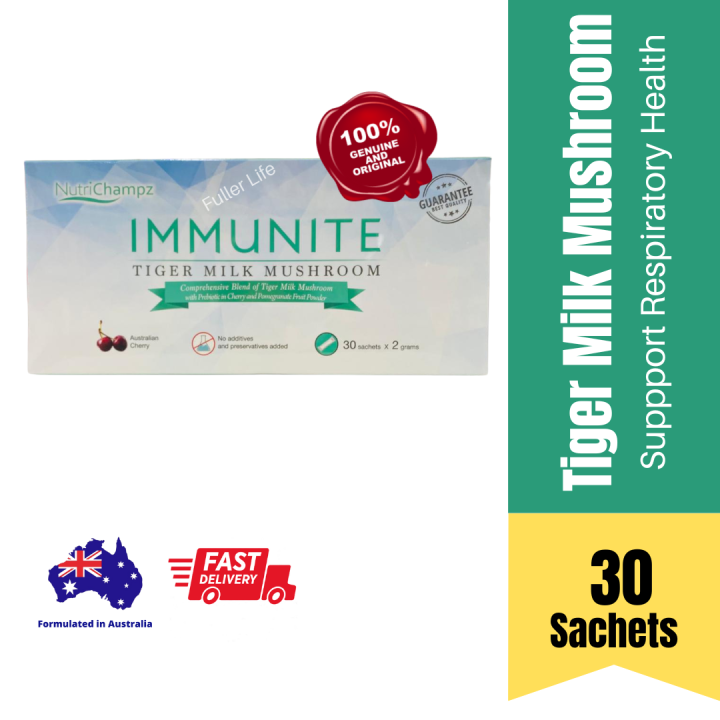 NUTRICHAMPZ Immunite Tiger Milk Mushroom (30 Sachets) | Support ...