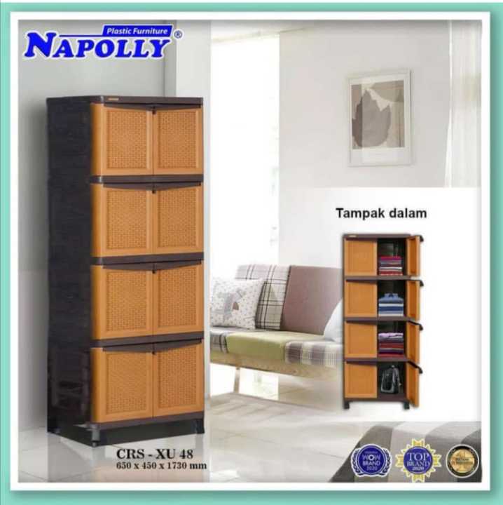 Lemari pakaian baju plastik napolly CRS-5.2C.4MU.1D | Lazada Indonesia
