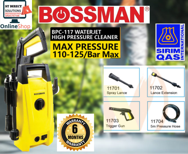 BOSSMAN 1400W High Pressure Cleaner Washer Water Jet Sprayer BPC-117 ...