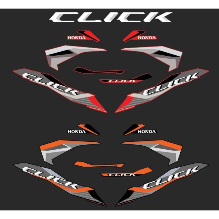 Honda click v3 stock decals bikcol decals | Lazada PH