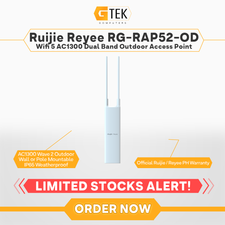 Ruijie Reyee RG-RAP52-OD Wi-Fi 5 AC1300 1300Mbps Dual-Band Outdoor Access Point | Lazada PH