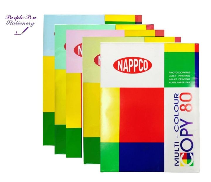 Nappco Multi Color Copy Paper 80 GSM Size Short, A4, Long Sub 24 per ...
