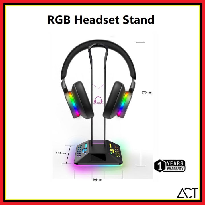 Headphone Stand / RGB Gaming Headset Stand Holder Support USB x 2 ...