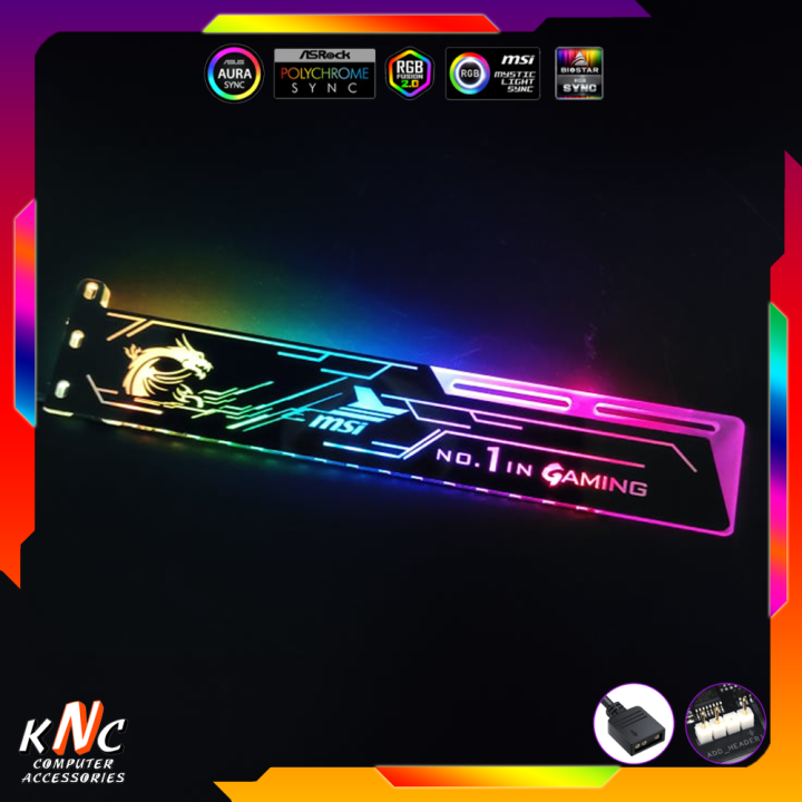 Giá Đỡ VGA MSI Gaming Led 5v ARGB Đồng Bộ Màu Hub Coolmoon Mainboard ...