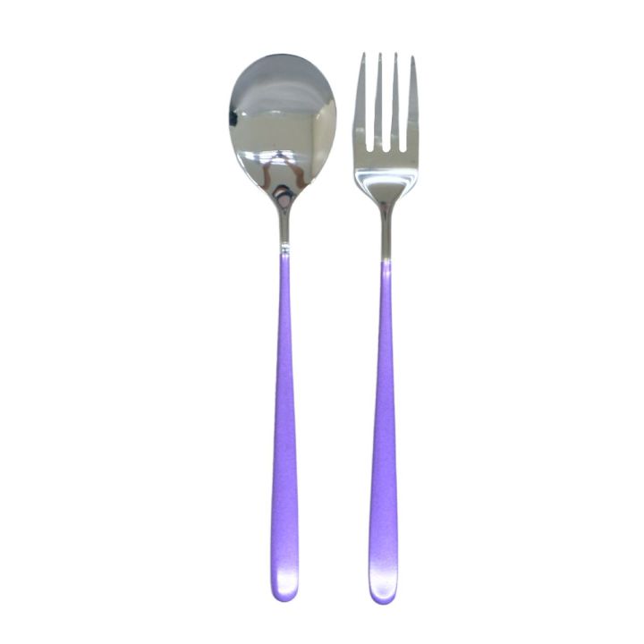 Landmark Stainless Spoon & Fork Colored Handle In A Pouch | Lazada PH