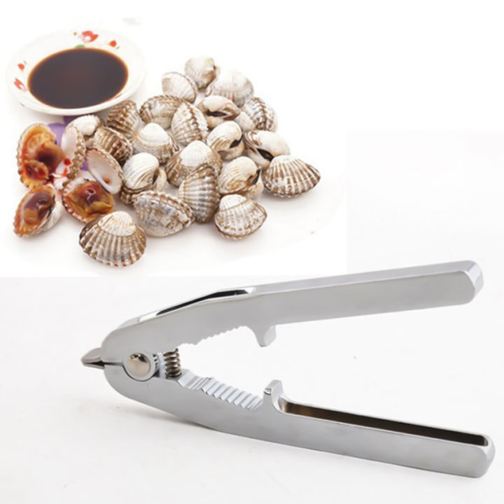 Stainless steel clam opener seafood scallops oysters sea clam shell ...