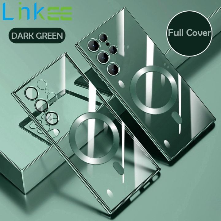 Linkee Back Cover For Samsung Galaxy S24 S23 S22 Ultra S21 Plus, Luxury Plating Shockproof ...