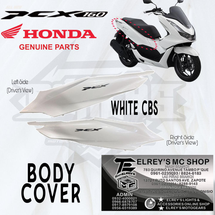 STOCK BODY COVER (PEARL WHITE CBS) FOR HONDA PCX 160 | Lazada PH
